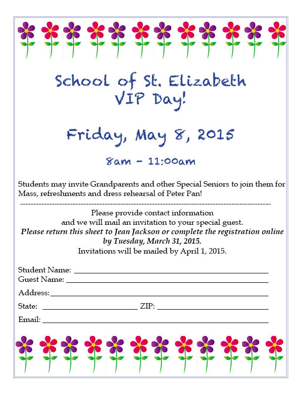 Grandparents and VIP Day - School Of Saint Elizabeth