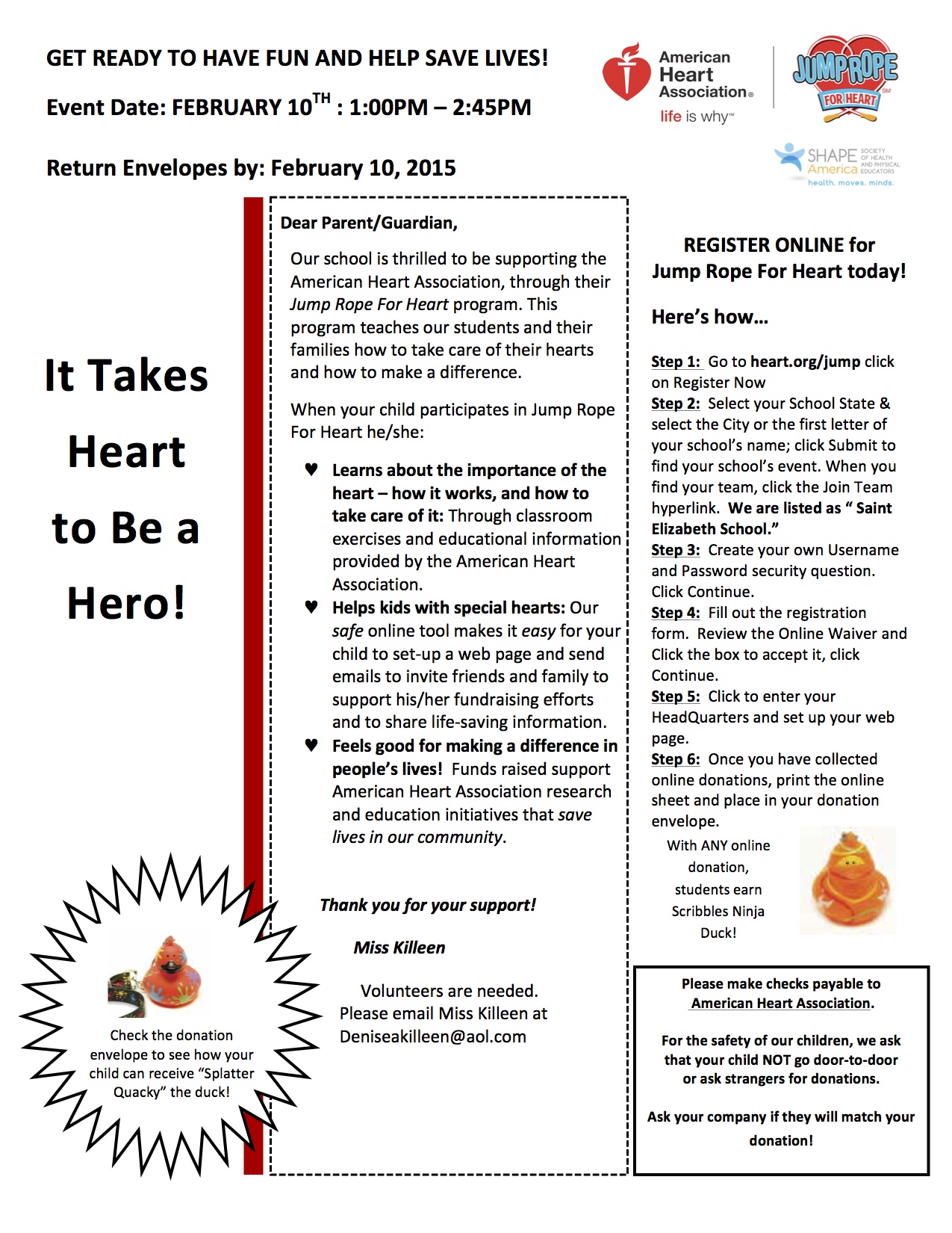 Quacky Duck Jump Rope For Heart