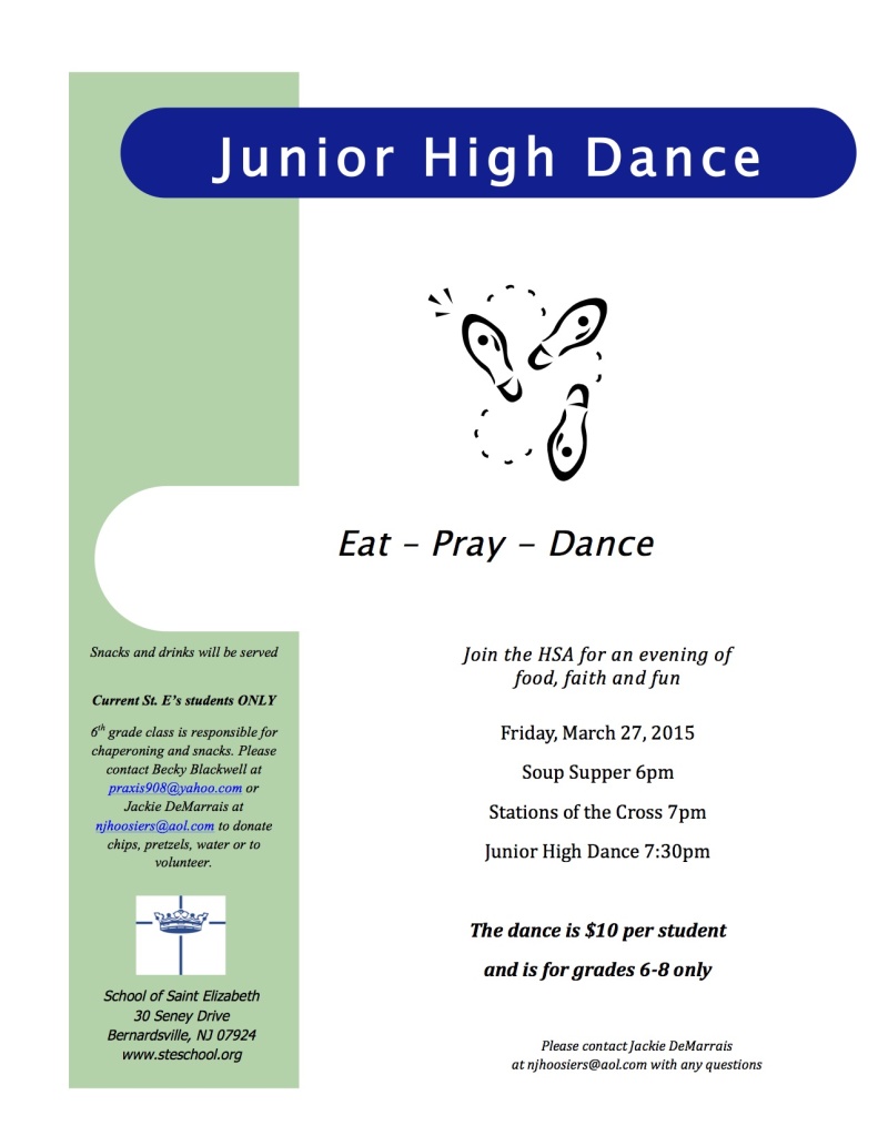 Junior High Dance - School Of Saint Elizabeth